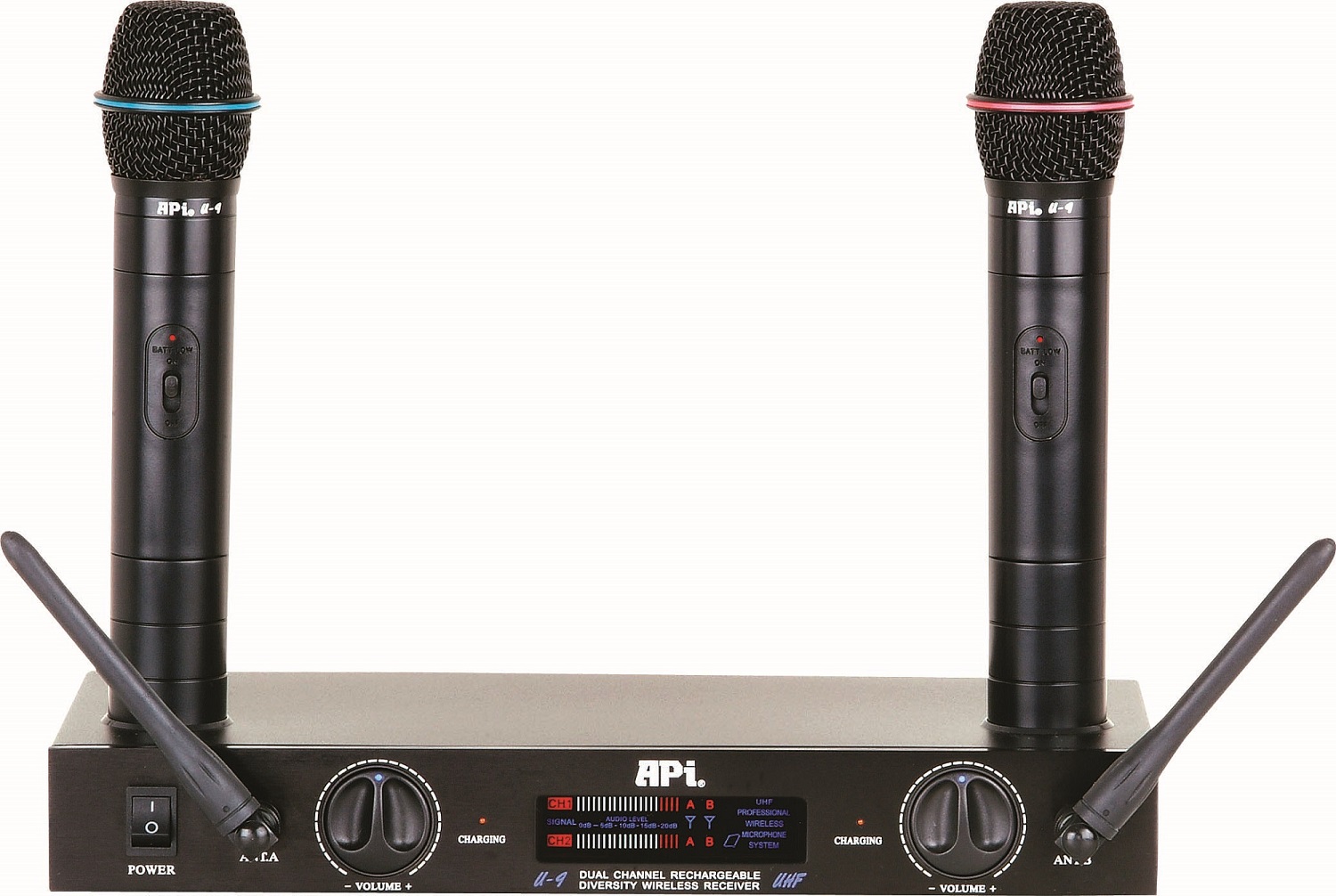 API U9 UHF Rechargeable Dual Diversity Microphone System