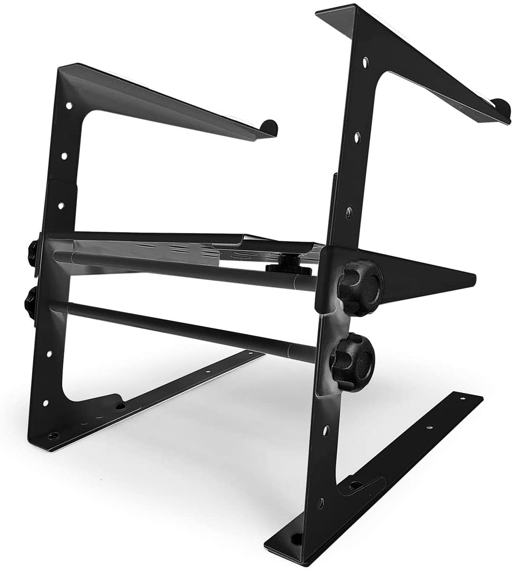 AxcessAbles LTS-03 Two Tier Adjustable Laptop Stand with Desk Clamps ...