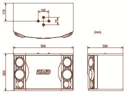 BMB CSD-2000 12" 1,200W 3-Way Speaker (Pair)