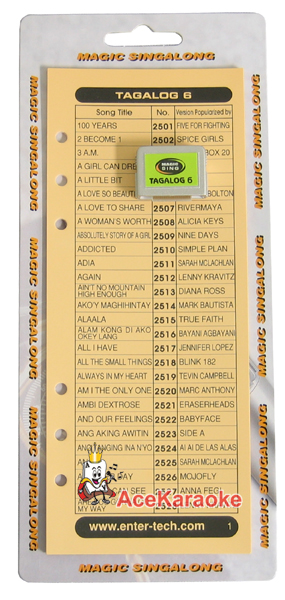 EnterTech MagicSing Karaoke Song Chip - Tagalog 6 (40 Pin)