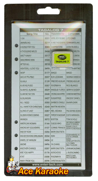 EnterTech MagicSing Karaoke Song Chip - Tagalog 7 (40 Pin)