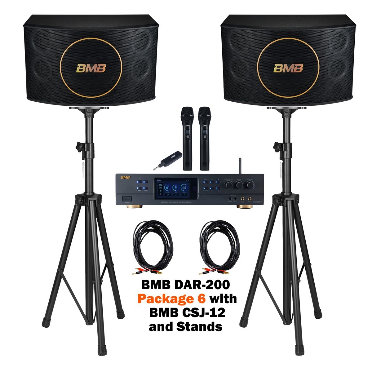 BMB DAR-200 Mixing Amplifier with BMB CSJ-12 Speakers and BMB WH-210 ...