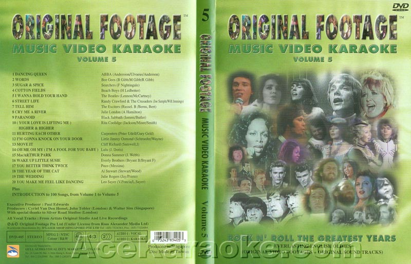 Original Footage Music Video Karaoke DVD Vol. 5