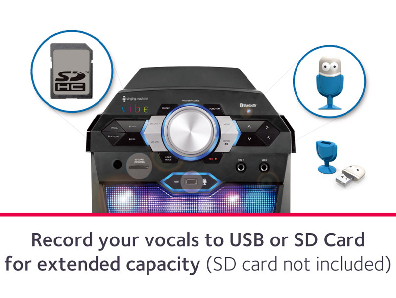 Singing Machine SDL366 HD Digital MP4/Bluetooth Karaoke Machine