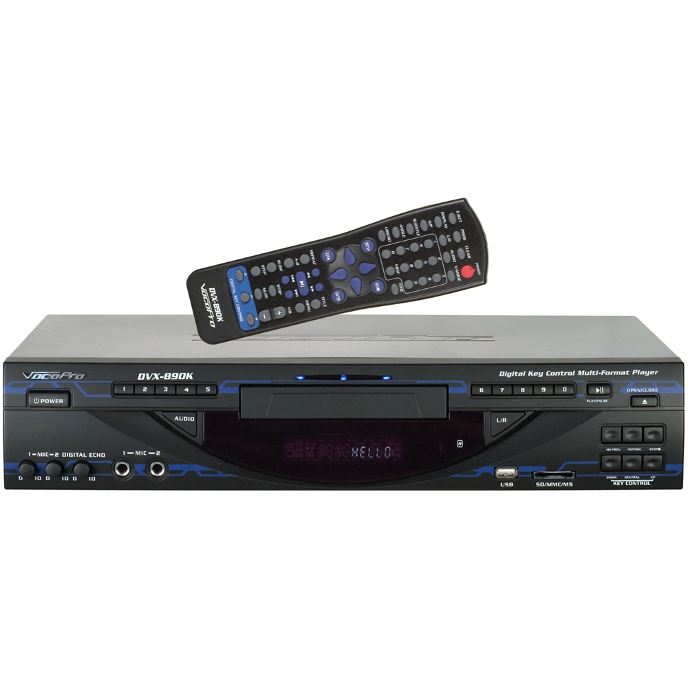 VocoPro DVX-890K Multi-Format DVD/DivX Karaoke Player with USB, SD ...
