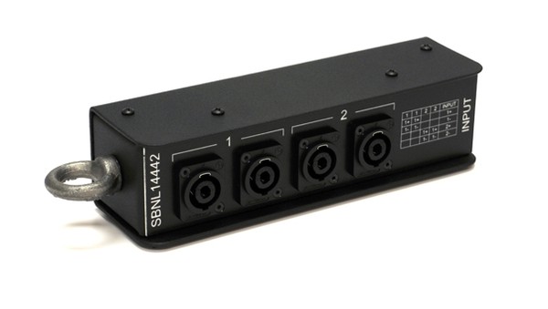 Whirlwind SBNL14442 - Splitter - Speakon, stagebox, 1 NL4, 4 NL4 wired ...