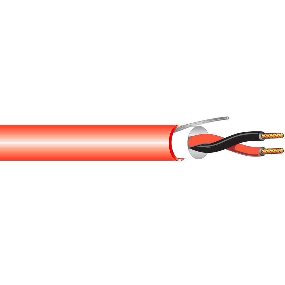 West Penn Wire 975WH1000 - 2 Cond 18 Solid Bare Shielded Fplr