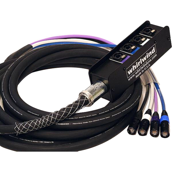 Whirlwind MD-0-4-C5E-300 - Snake - Box to Fan, 4 CAT5e Ethercon, 300 ...