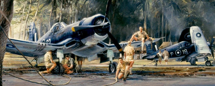 Puttalam Elephants by Robert Taylor (F4U Corsair)