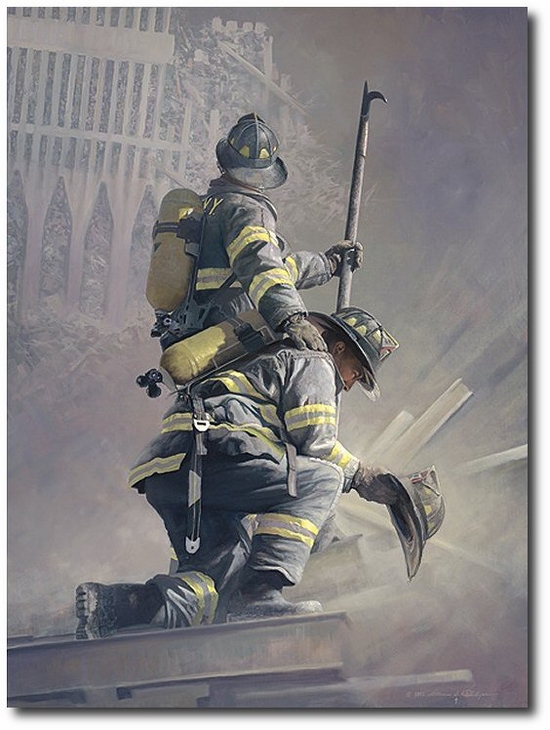 Fireman Praying