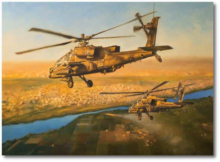 Apache Dawn Attack by Robert D. Fiacco