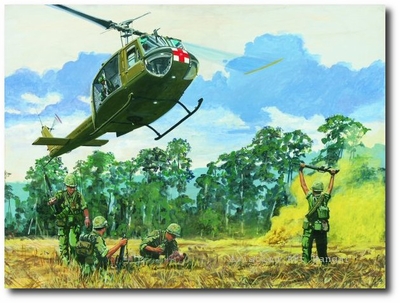 Dust Off by K. Price Randel (UH-1 Huey)