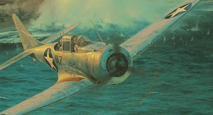 Midway - The Attack on the Soryu by Anthony Saunders (SBD Dauntless)