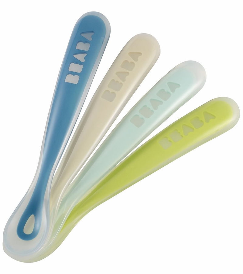 Beaba First Stage Silicone Spoons, Set of 4