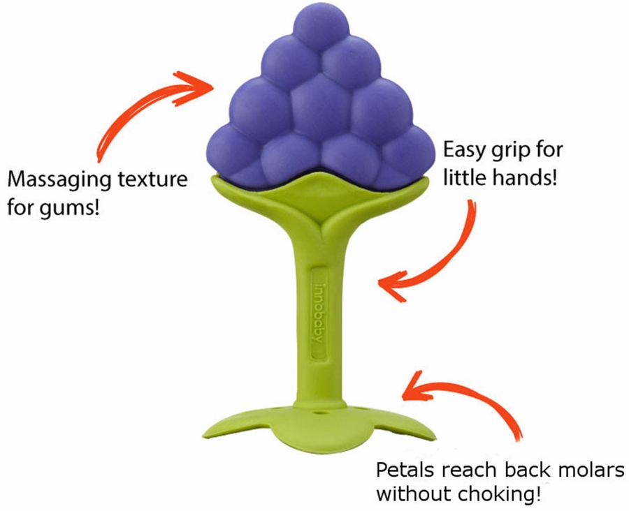 Innobaby Teethin' Smart EZ Grip Teether, Fruit - Grape