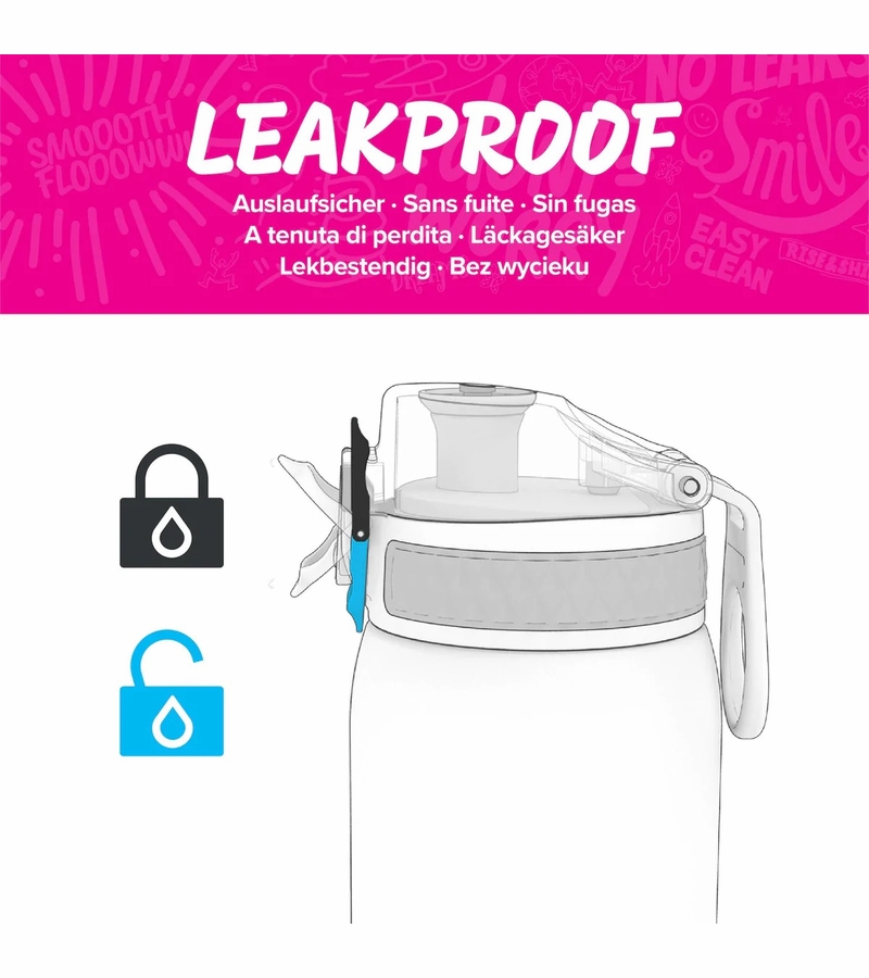 Ion8 Leak Proof Slim Water Bottle, 20oz - Unicorns Ion8 Leak Proof Slim Water Bottle, 20oz - Unicorns