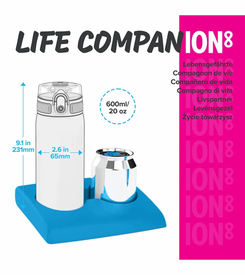 Ion8 Leak Proof Slim Water Bottle, 20oz - Unicorns Ion8 Leak Proof Slim Water Bottle, 20oz - Unicorns
