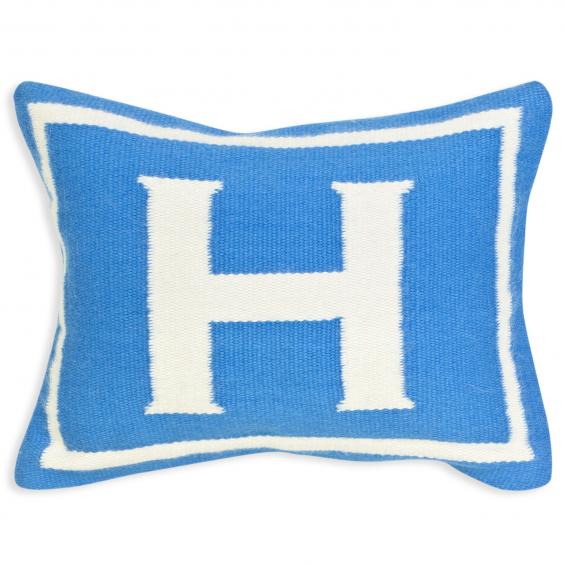 Jonathan Adler Junior Letter H Pillow in Blue