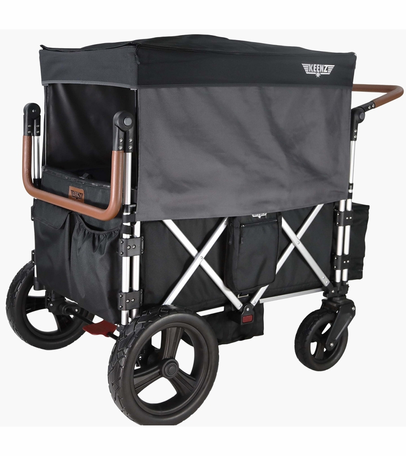 Keenz 7S+ (4 Seater) Stroller Wagon - Black
