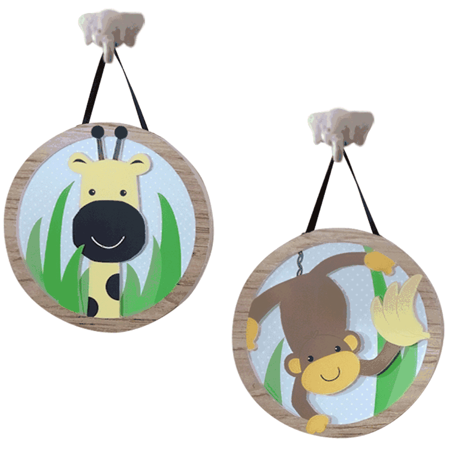 Lambs & Ivy Peek A Boo Jungle Wall Décor - Set of 2