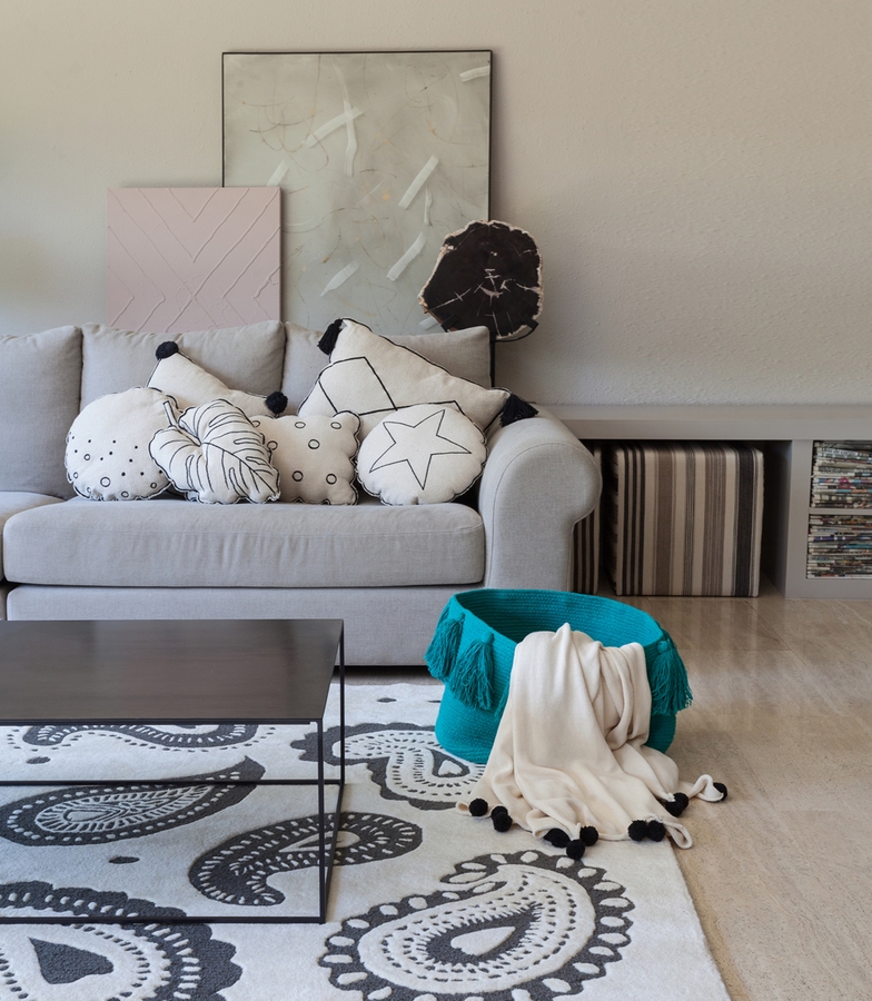 Lorena Canals Round Cushion - Moon (1' 4'')