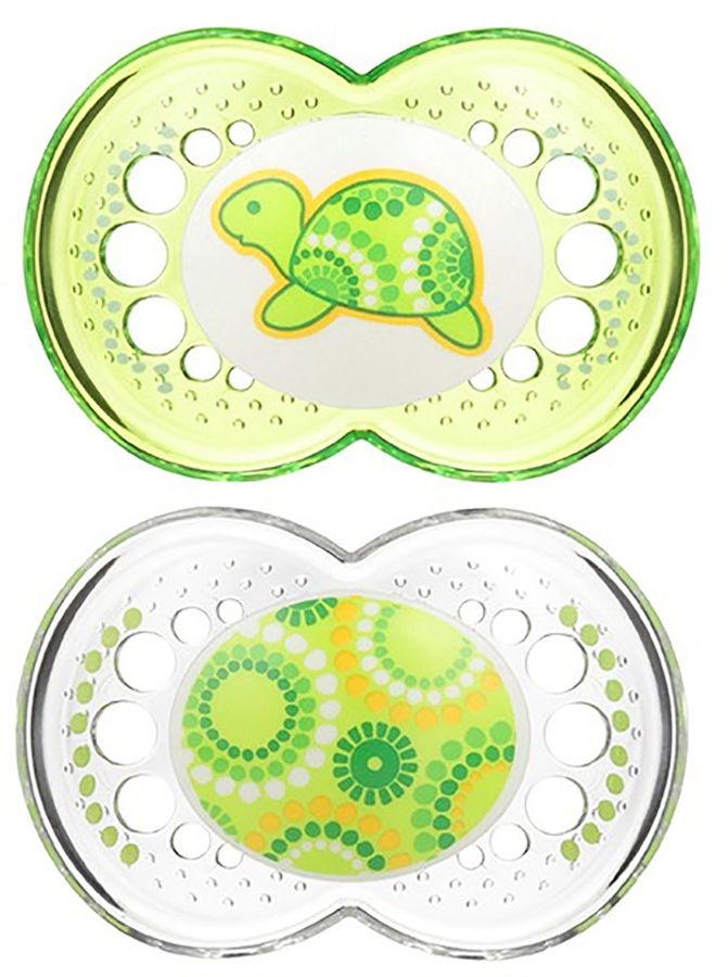 MAM Baby Clear 6m+ Pacifiers 2 Pack - Neutral
