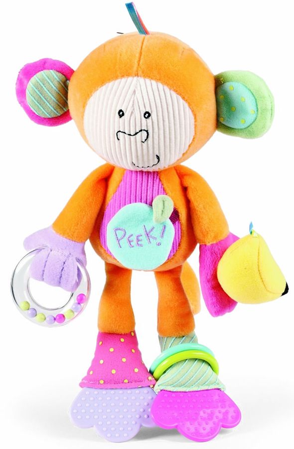 Manhattan Toy Peek-Squeak Monkey Plush Toy