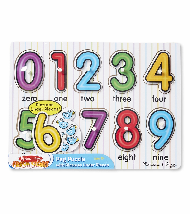 Melissa & Doug See-Inside Numbers Peg Puzzle - 10 pieces