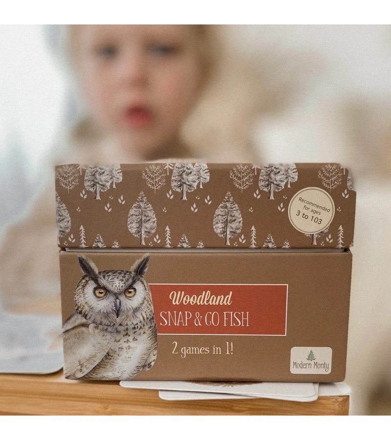 Modern Monty Snap & Go Fish - Woodland (2 Card Games in 1)