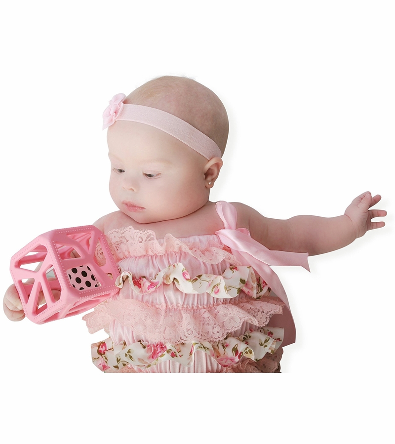 Munch Baby Chew Cube - Pink