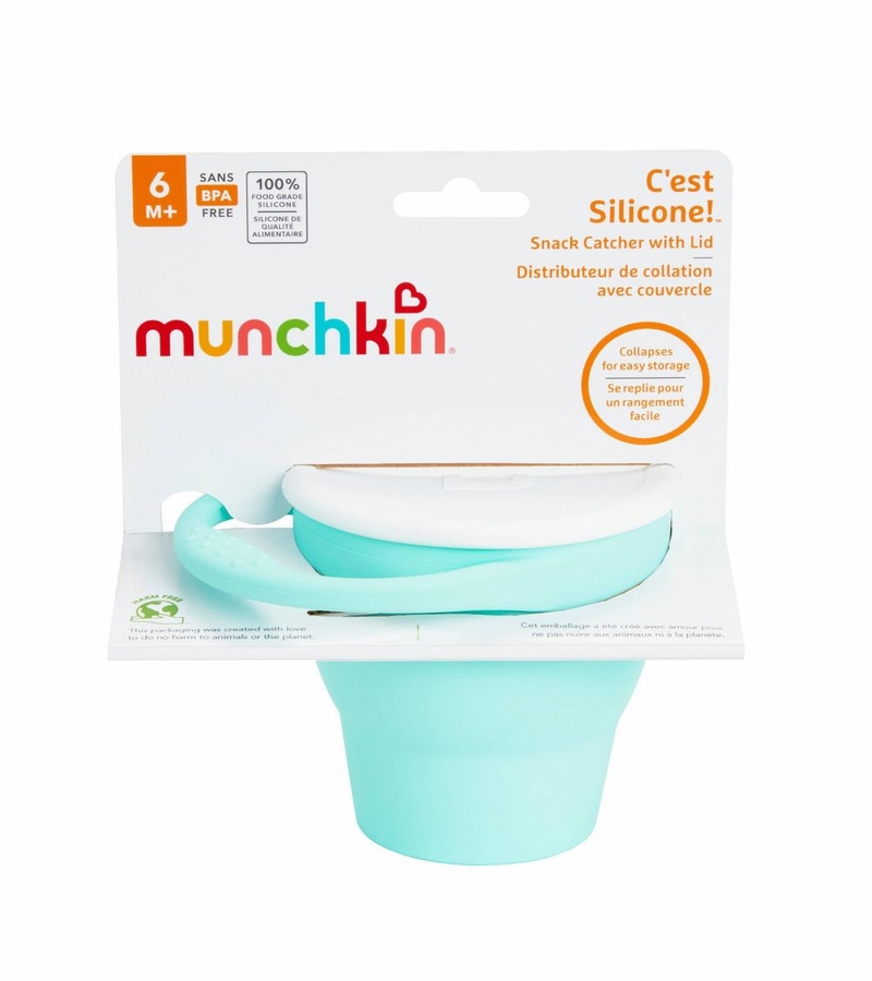 Munchkin C'est Silicone Snack Catcher with Lid - Mint