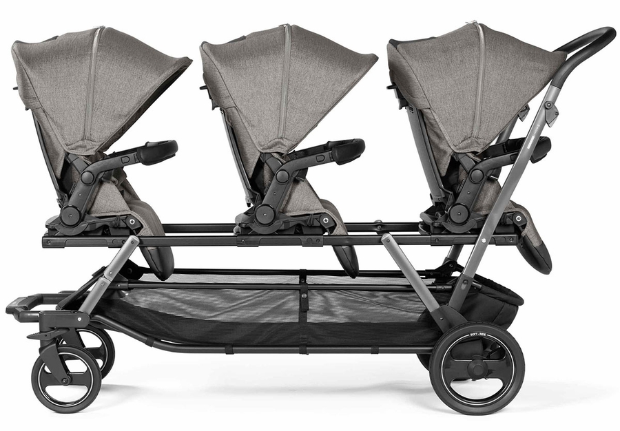 Peg Perego Triplette Piroet Stroller Bundle - City Grey