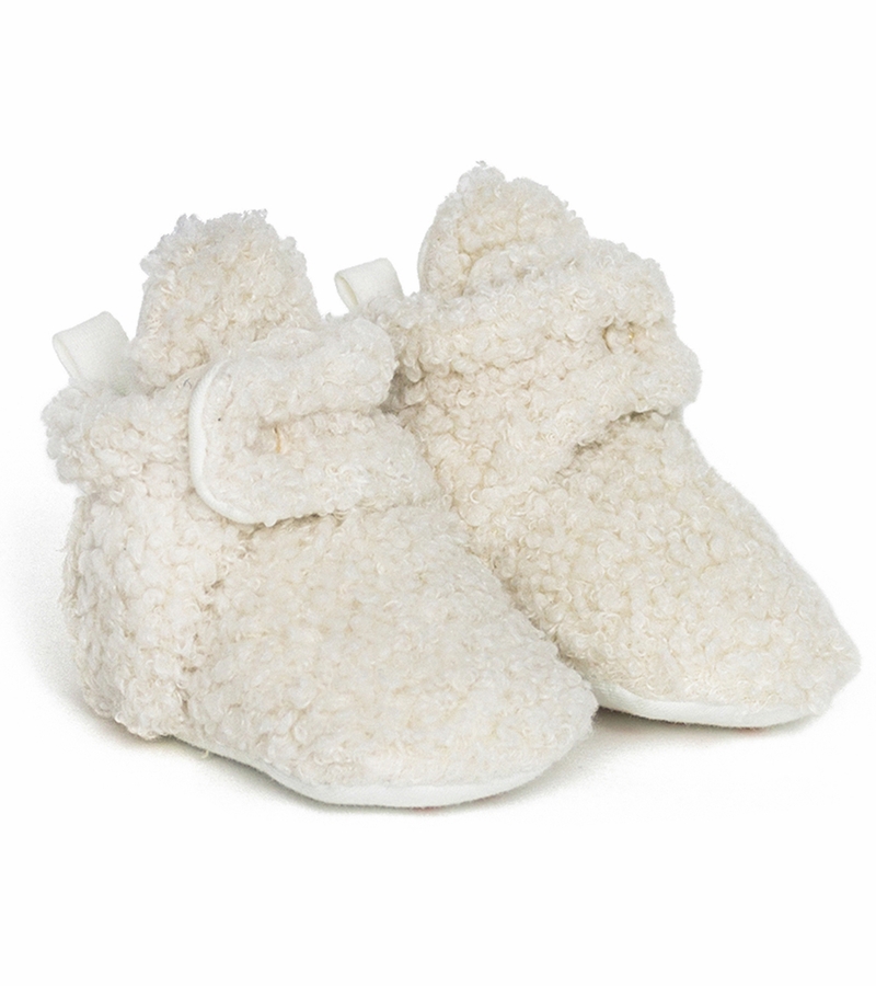 Robeez Snap Boots - Sherpa Ivory, 3-6 months