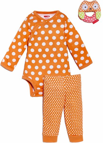 Skip Hop POP Print 3-Piece Gift Set - Tangerine (Newborn)
