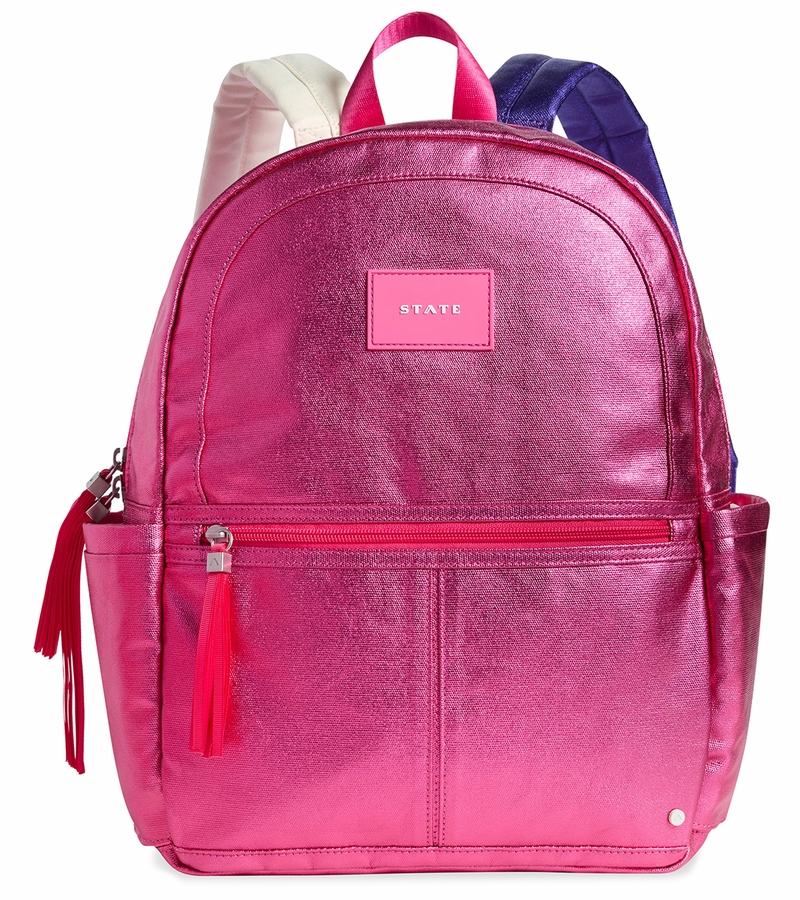 State Bags Kane Kids Backpack - Metallic Hot Pink Multi