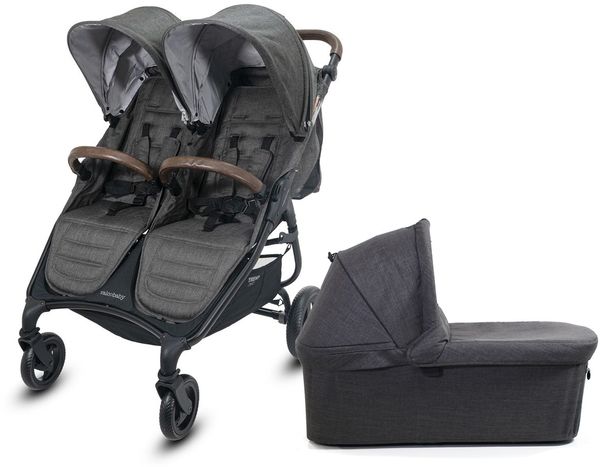 Valco Snap Duo Trend Side by Side Double Stroller + Bassinet Bundle ...