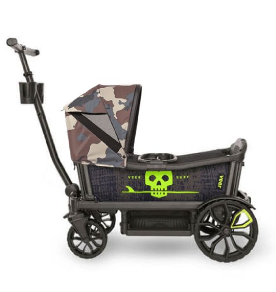 Veer Cruiser (2 Seater) Stroller Wagon + Canopy Bundle - Surf/Camo