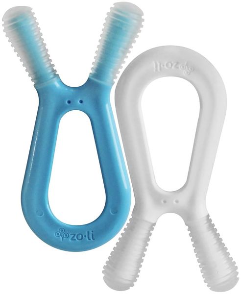Zoli Bunny Teether 2 Pack - Blue/White