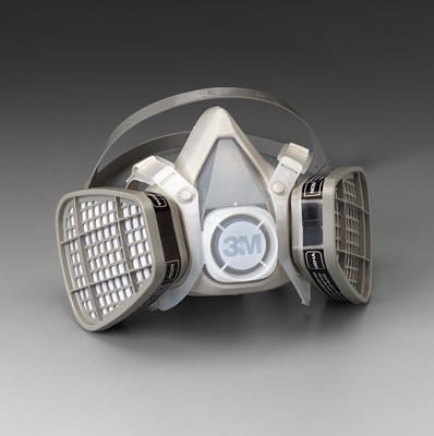 3M 5000 Series Respirator Half-Face Mask w/ Organic Vapor Cartridge