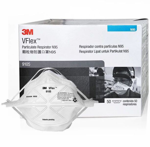 3M 9105 V Flex N95 Particulate Respirator Mask (50pack)