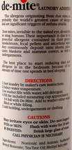 De-Mite Laundry Additive - 1 liter bottle
