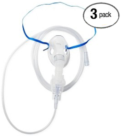 Medline NEBULIZER VIXONE W/MASK ADULT 7FT TUBING TAA COMPLIANT pack of 3