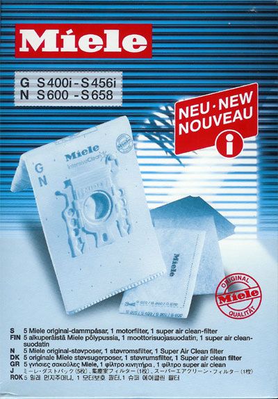 Miele Style G/N Intensive Clean Vacuum Cleaner Bags for S400i - S456i ...