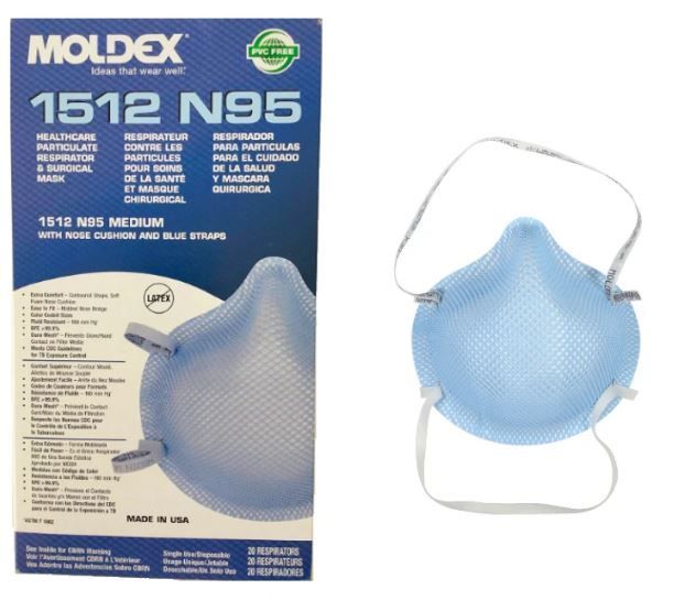 MOLDEX 1512 N95 Healthcare Surgical Mask Respirator Box of 20
