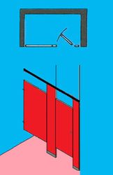 Overhead Braced, Floor Mounted Powder Coated Partitions | All Partitions