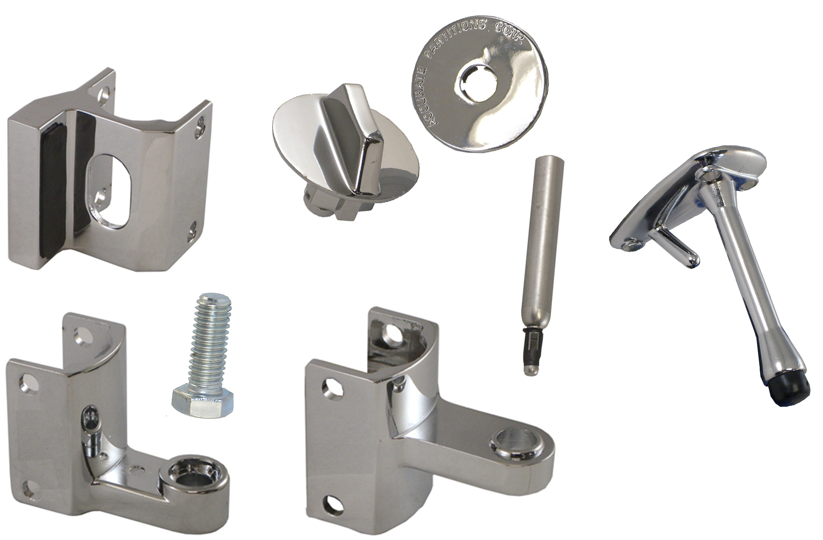 ACC400 Accurate Old Style Standard Door Hardware Kit for Metal Partitions