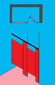 Alcove - Floor Mounted, Overhead Braced - Plastic Laminate Partitions ...