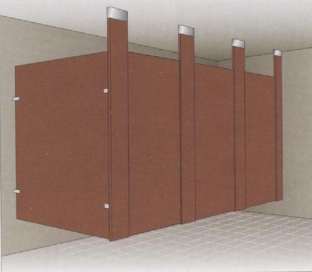 Ceiling Hung Restroom Stalls - Powder Coated