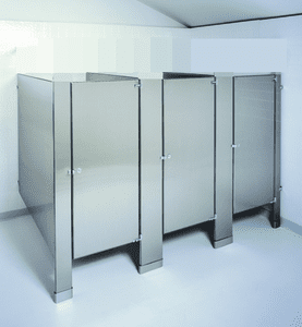 Anchored, Floor Mounted Stainless Steel Stalls - Restroom Stalls