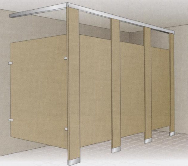 Overhead Braced, Floor Mounted Powder Coated Partitions | All Partitions